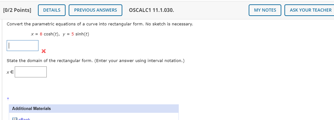 Solved 12. [-/2 points) DETAILS OSCALC1 11.1.036. MY NOTES | Chegg.com Solved 12. [-/2 points) DETAILS OSCALC1 11.1.036. MY NOTES | Chegg.com