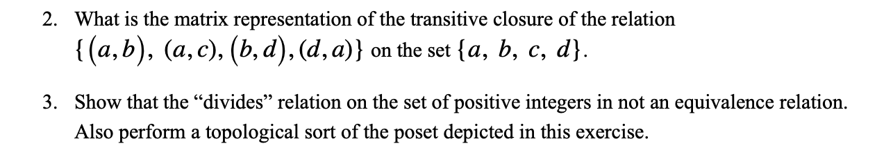 Solved 2. What is the matrix representation of the | Chegg.com