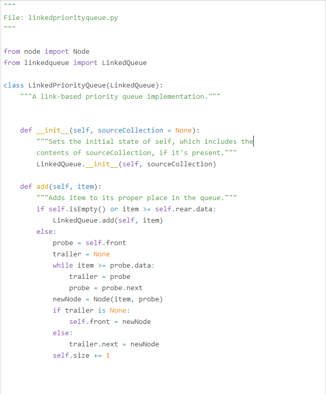 Solved Complete the emergency room scheduler application | Chegg.com