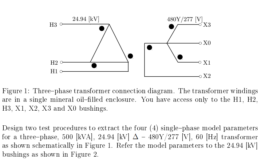 Solved Figure 1: Three-phase transformer connection diagram. | Chegg.com