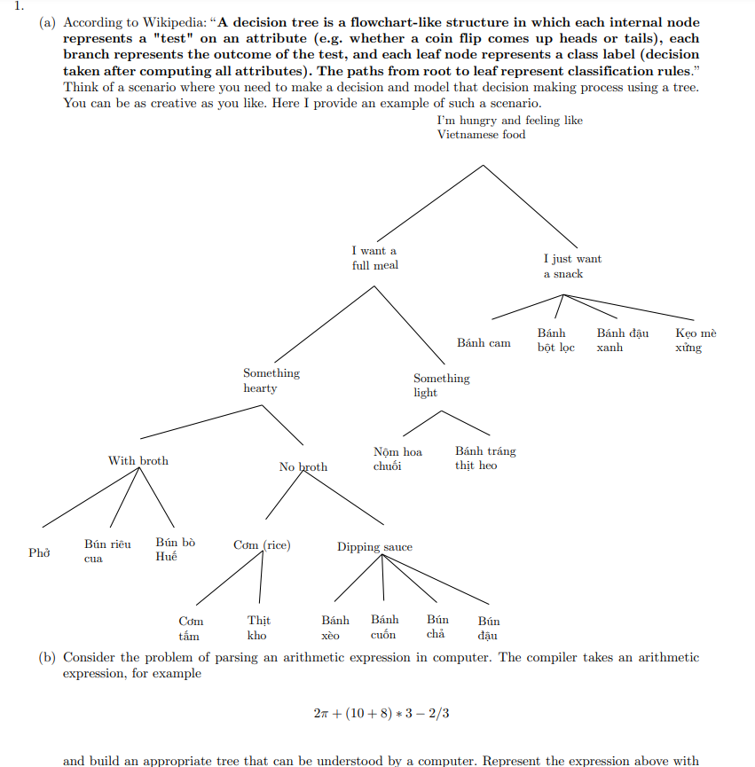 Solved (a) According to Wikipedia: "A decision tree is a | Chegg.com