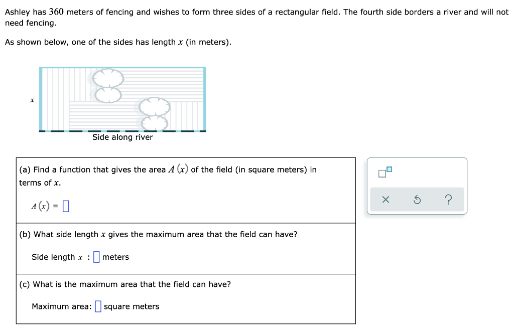 solved-ashley-has-360-meters-of-fencing-and-wishes-to-form-chegg
