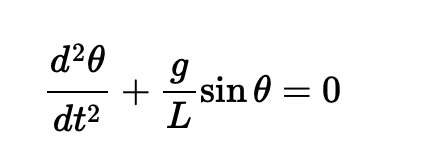 Solved d20 + g -sin 0 = 0 L dt2 | Chegg.com