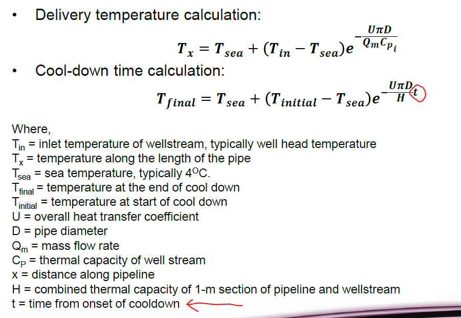 Solved - Delivery temperature calculation: Tx=Tsea | Chegg.com