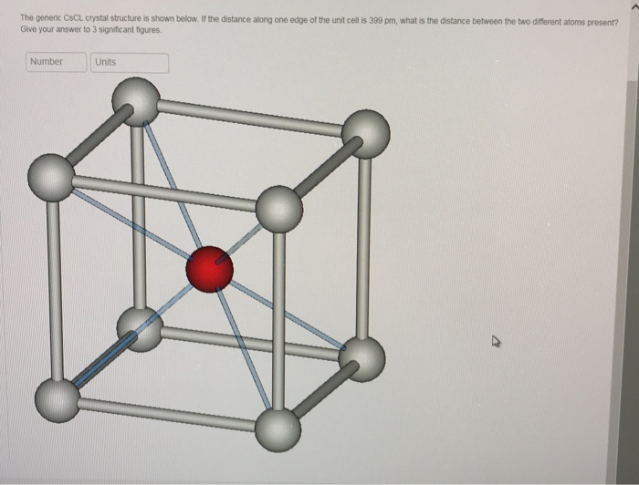 Solved The generic CsCL crystal structure is shown below. If | Chegg.com