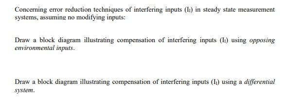 Solved Concerning error reduction techniques of interfering | Chegg.com