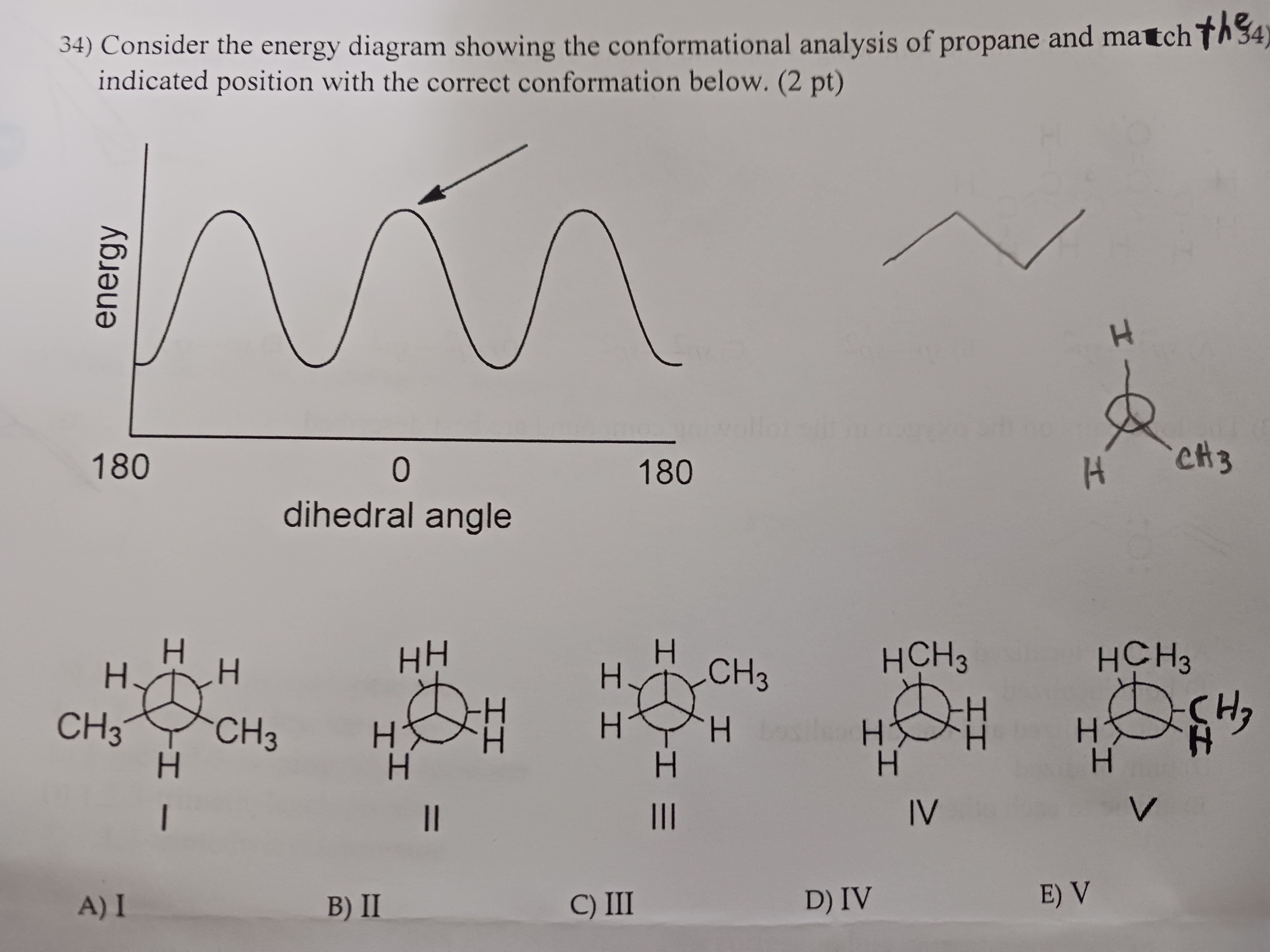 Solved 34. Consider the energy diagram showing the | Chegg.com