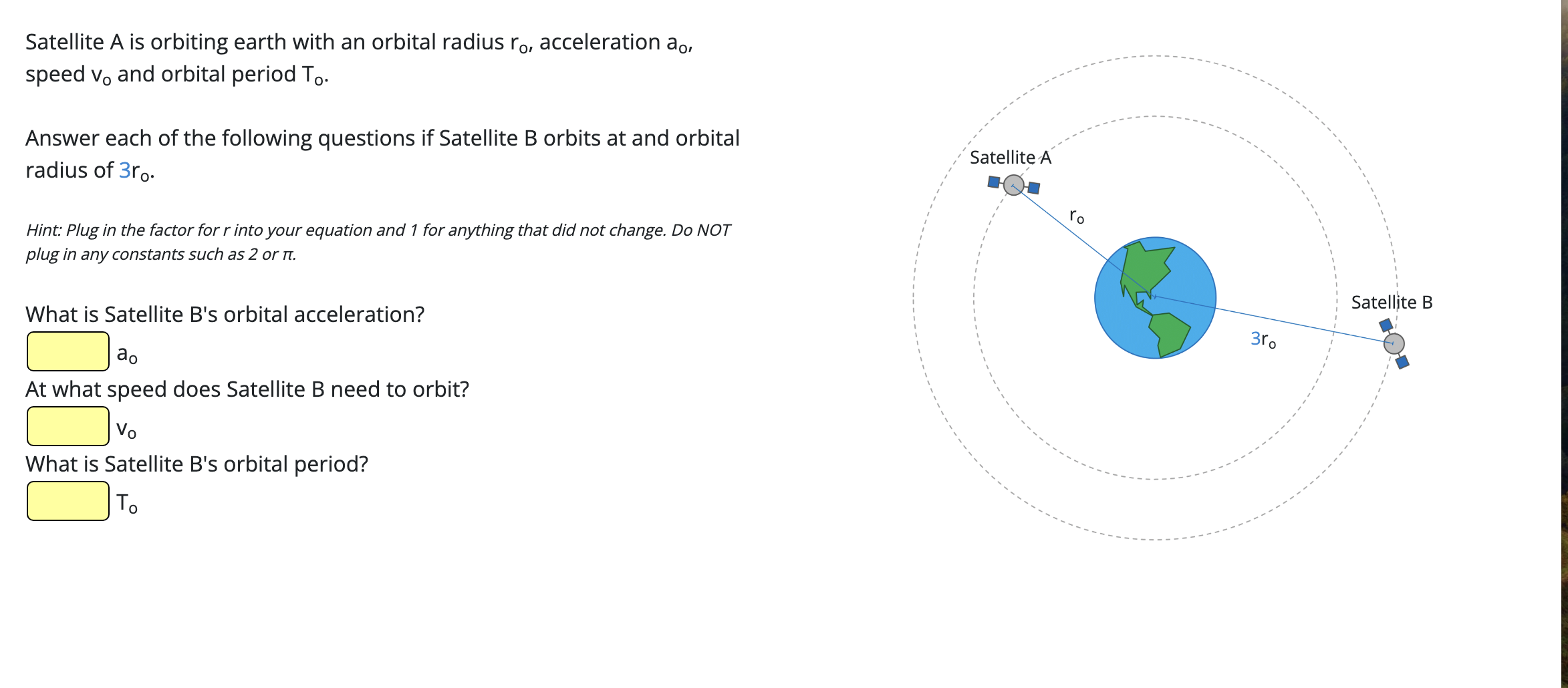 Solved Satellite A is Orbiting Earth With An Orbital Radius