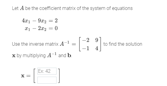 Solved Let A be the coefficient matrix of the system of | Chegg.com