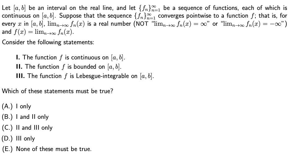 Solved Let [a, b] be an interval on the real line, and let | Chegg.com