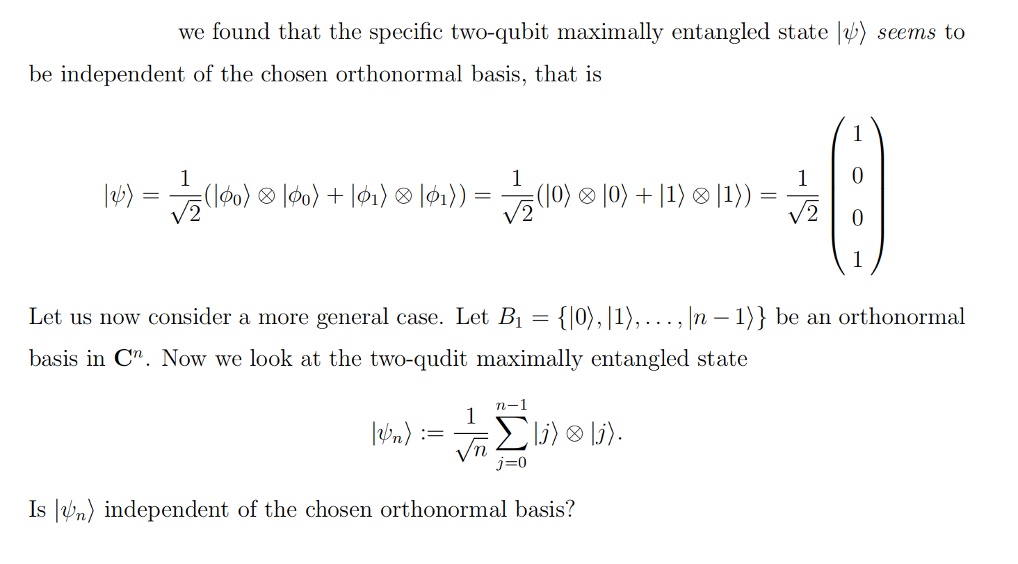 Solved we found that the specific two-qubit maximally | Chegg.com