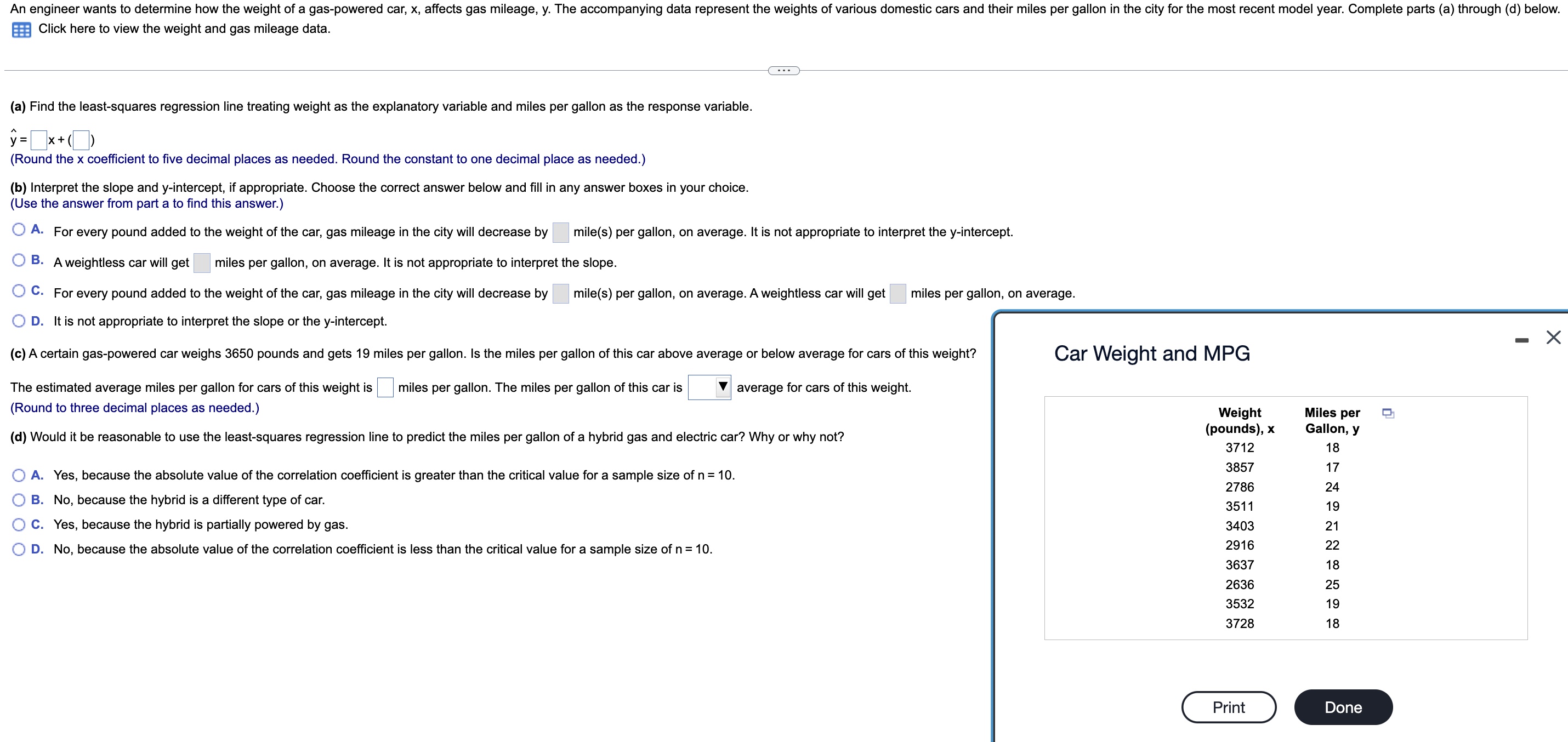 Solved y^= x+( ) (Round the x coefficient to five decimal | Chegg.com