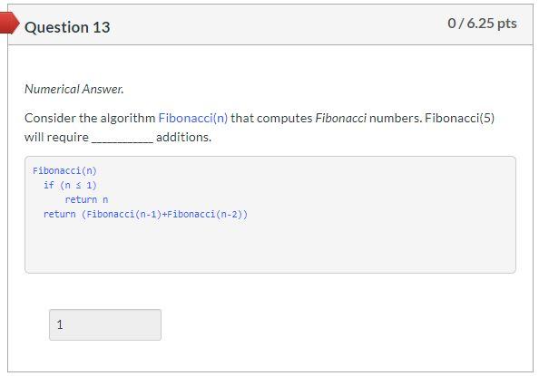 Solved Question 13 0/6.25 pts Numerical Answer. Consider the | Chegg.com