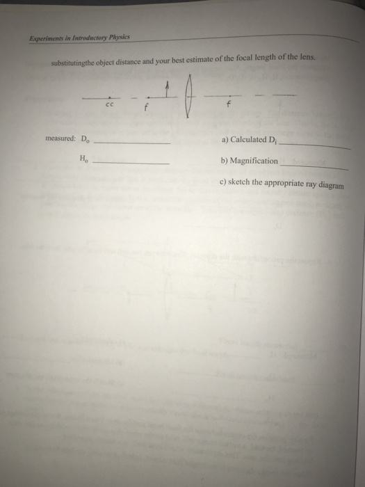 Solved in Introductory Physics For Home or Lab sketch a ray | Chegg.com