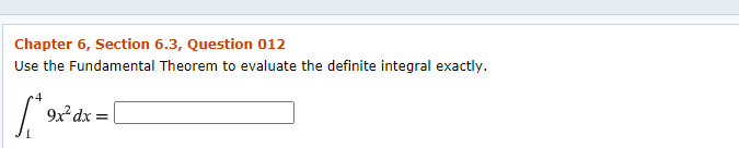 Solved Chapter 6, Section 6.3, Question 012 Use the | Chegg.com