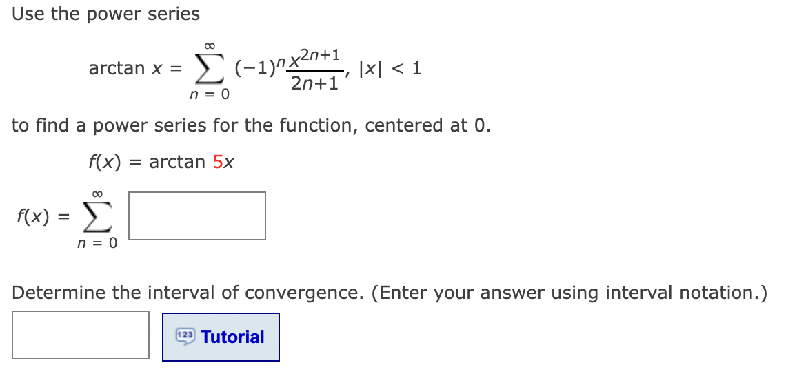 Solved Use the power series | Chegg.com