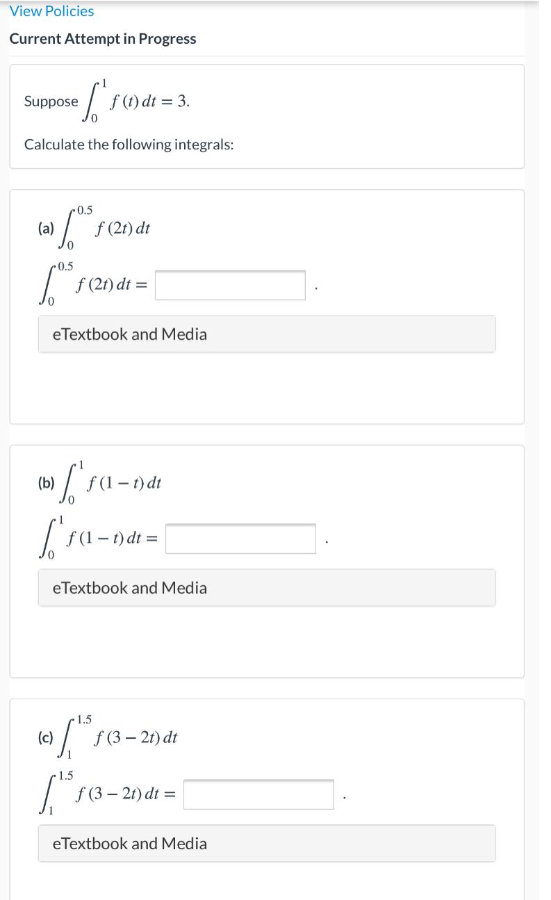 Solved View Policies Current Attempt in Progress Suppose f | Chegg.com