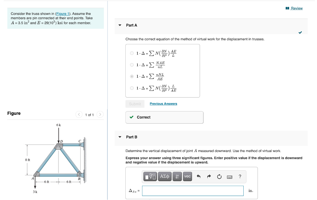 Solved Review Consider the truss shown in (Figure 1). Assume | Chegg.com