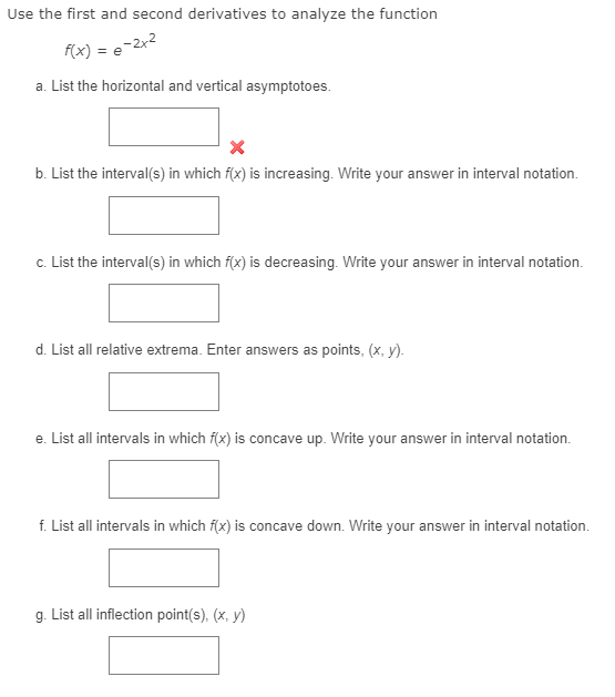 Solved Use the first and second derivatives to analyze the | Chegg.com