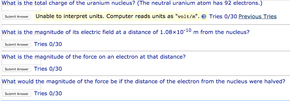 Solved What is the total charge of the uranium nucleus? (The | Chegg.com