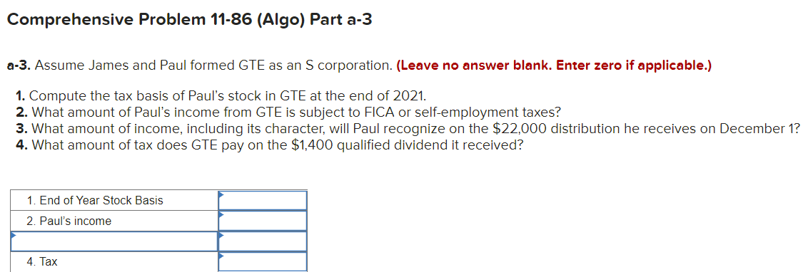 Solved Required information Comprehensive Problem 11-86 | Chegg.com