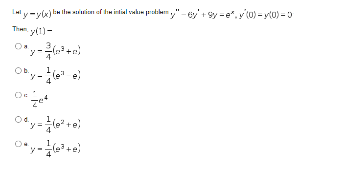 Solved Let y=y(x) be the solution of the intial value | Chegg.com