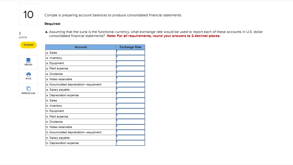 Solved Compte, Incorporated (a U.S.-based company), | Chegg.com