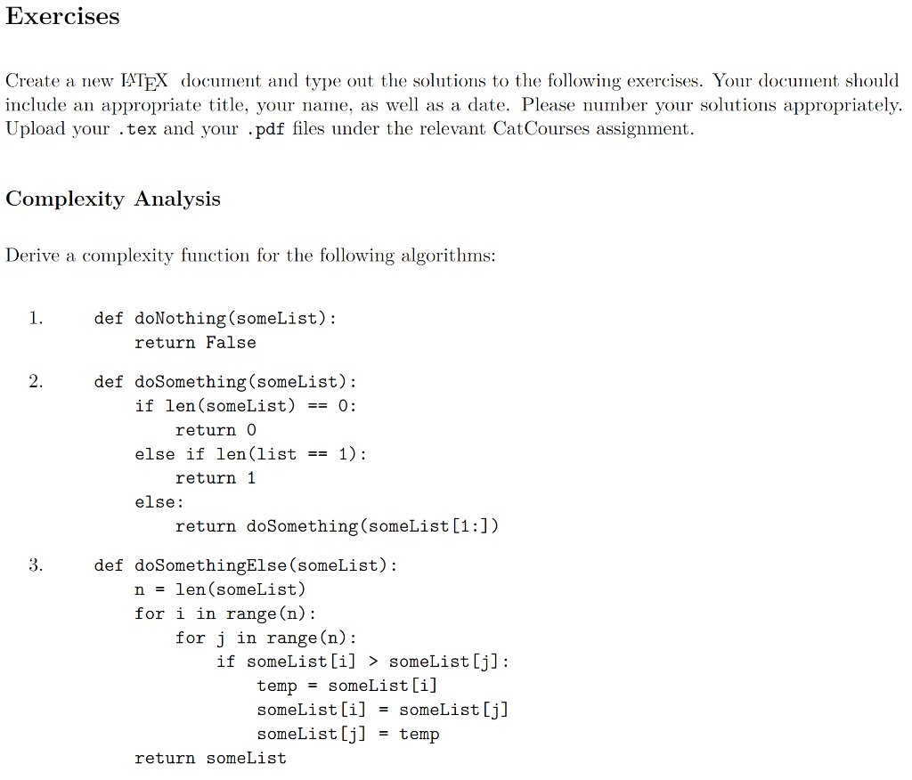 Solved Exercises Create a new IATEX document and type out | Chegg.com Solved Exercises Create a new IATEX document and type out | Chegg.com