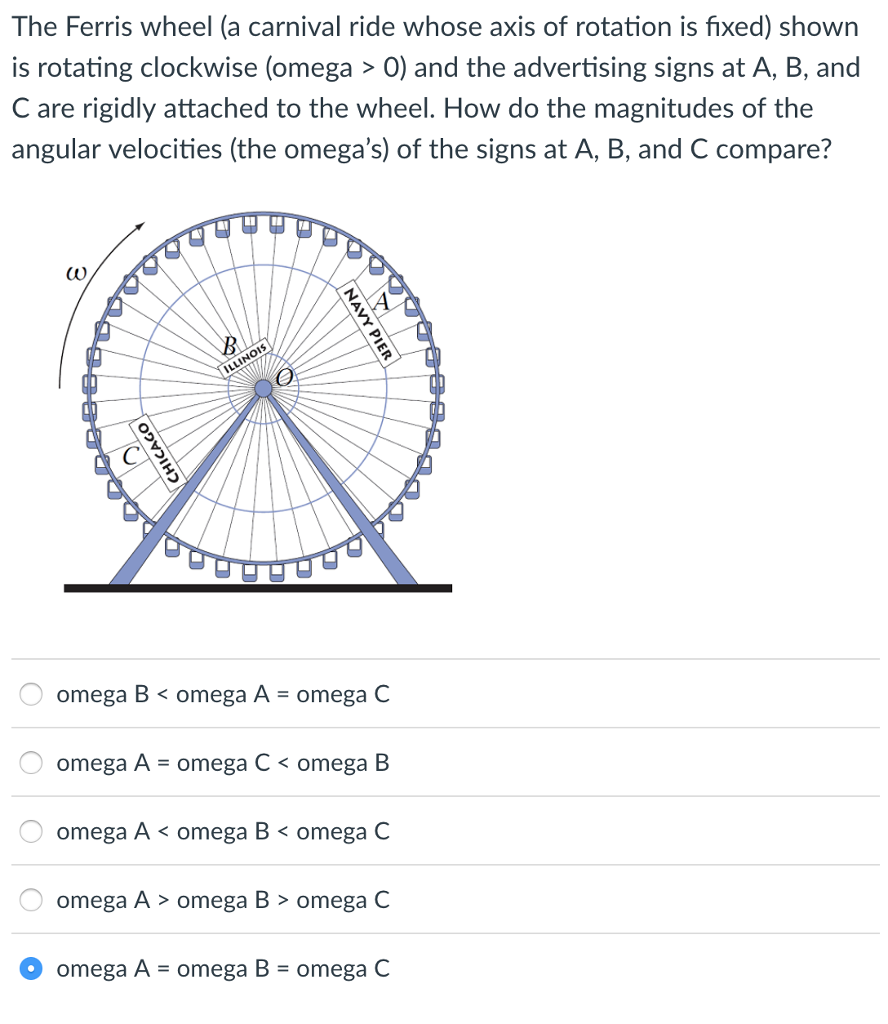 Solved The Ferris wheel (a carnival ride whose axis of | Chegg.com