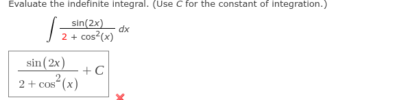 Solved Evaluate the indefinite integral. (Use C for the | Chegg.com