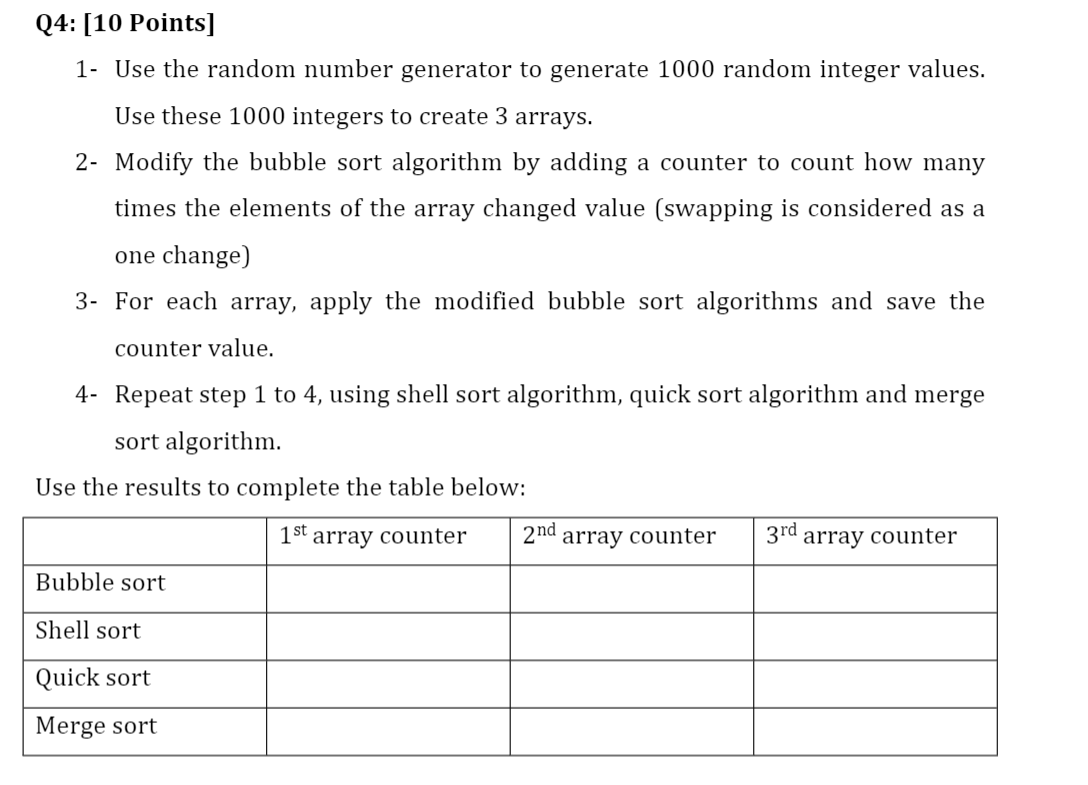 Q4: [10 Points] 1- Use the random number generator to | Chegg.com