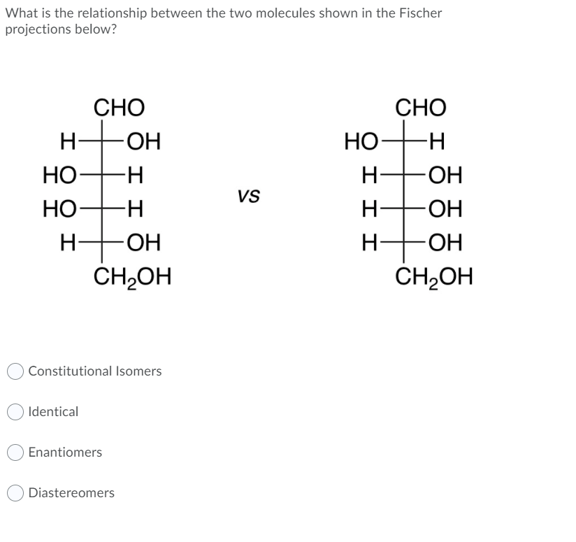 Solved What is the relationship between the two molecules | Chegg.com