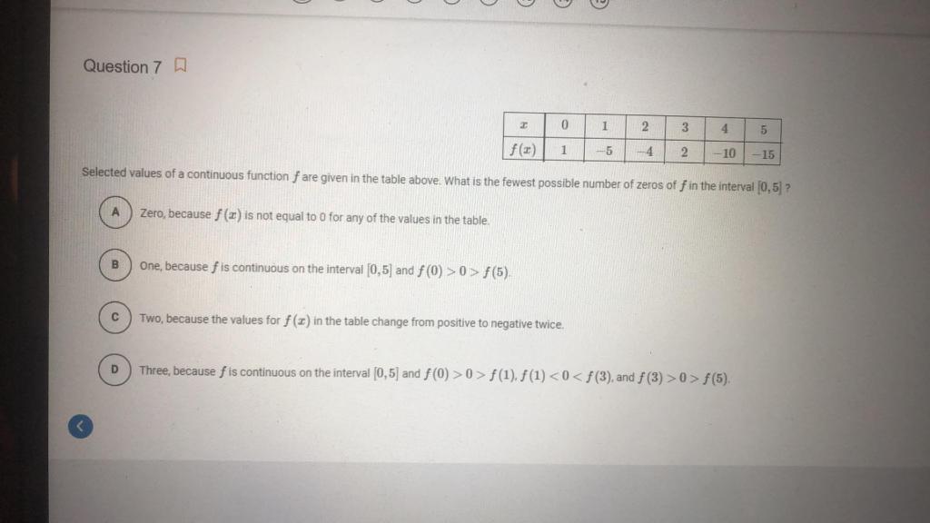 Solved Question 70 0 1 2 3 4 5 f(3) 1 -5 -4 2 -10 -15 | Chegg.com