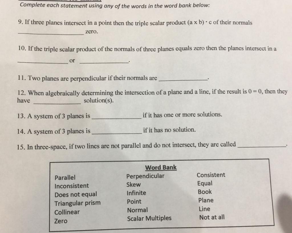 Solved Complete each statement using any of the words in the | Chegg.com