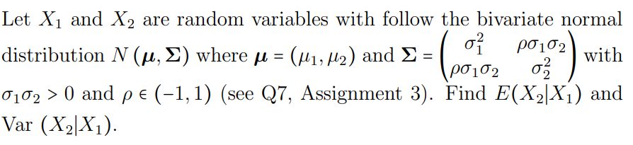 Solved Let X1 and X2 are random variables with follow the | Chegg.com