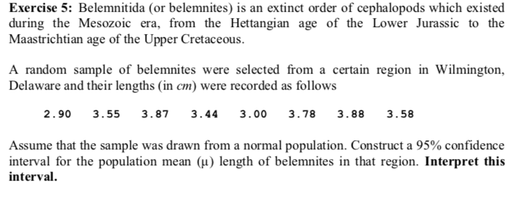 Solved Exercise 5: Belemnitida (or belemnites) is an extinct | Chegg.com