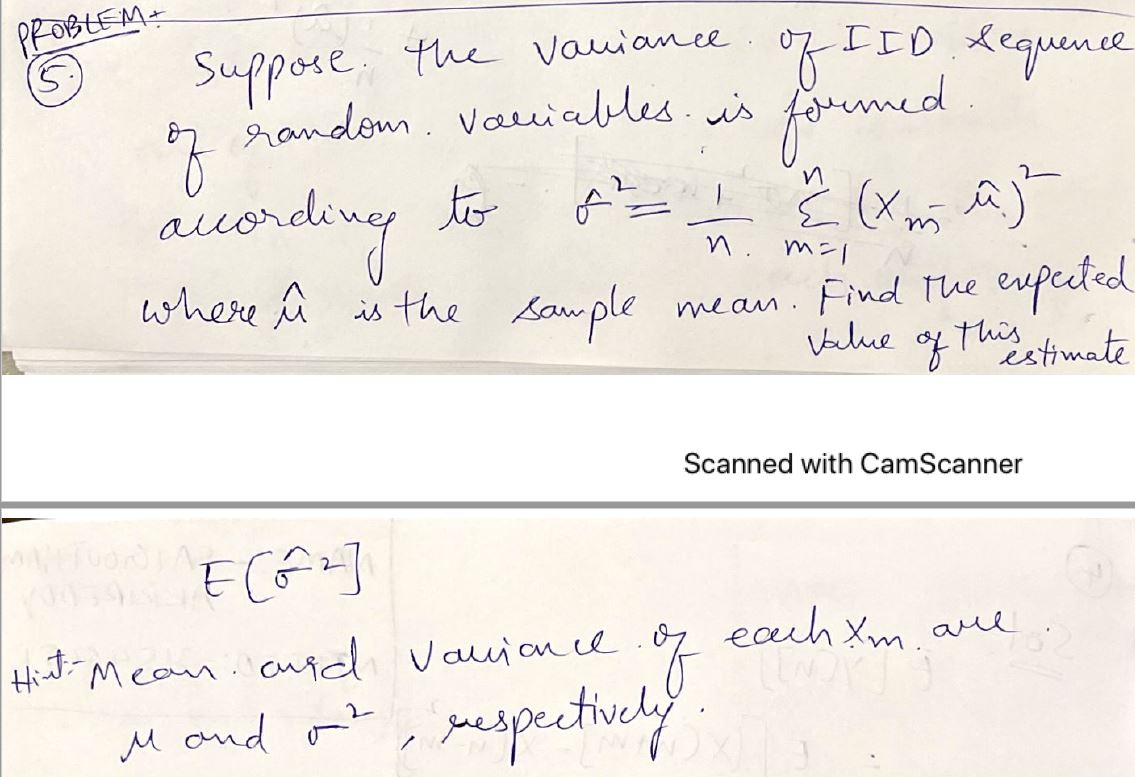 Solved (5.) Suppose. the vaniance of IID sequence of random. | Chegg.com