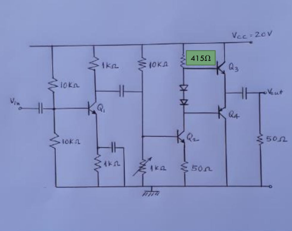 Solved Consider the Multi-stage amplifier circuit above. | Chegg.com