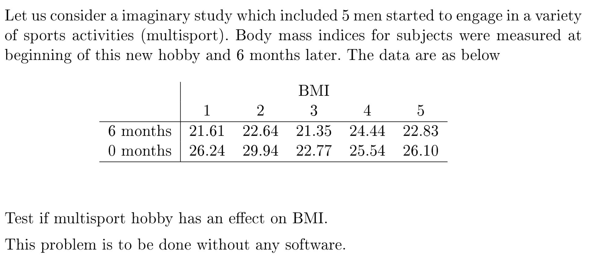 Solved Let us consider a imaginary study which included 5 | Chegg.com
