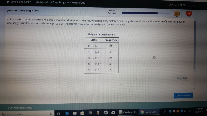 Solved O Save & End Certify Lesson: 4,5-4.7 Applying the | Chegg.com
