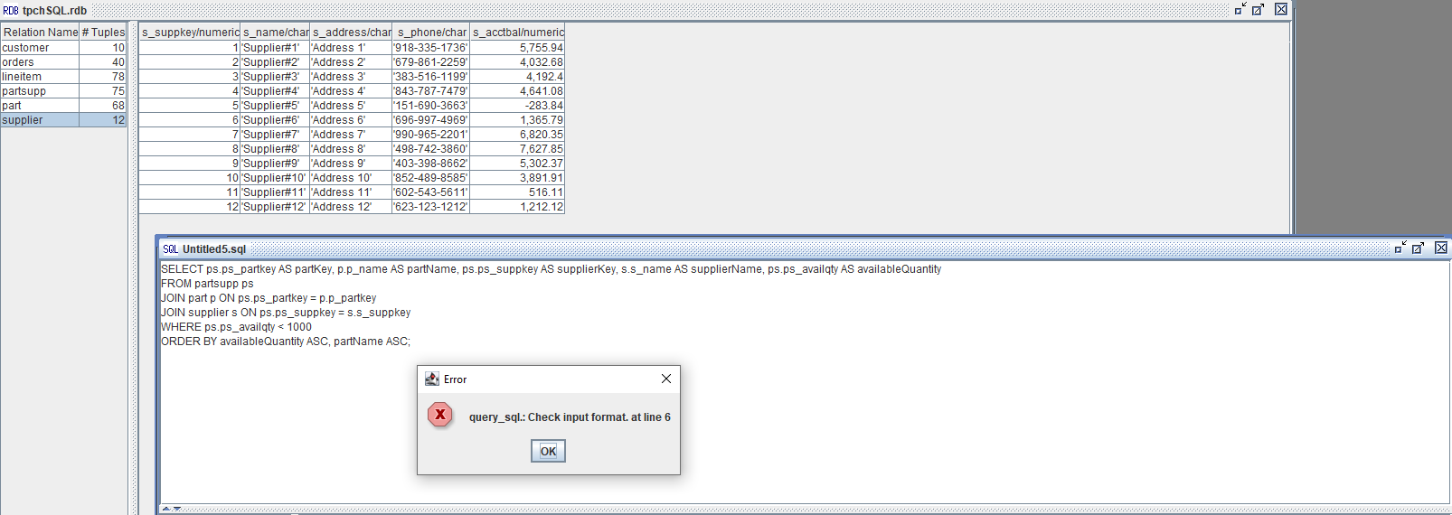 Solved SQL Im having trouble figuring out what's wrong with | Chegg.com