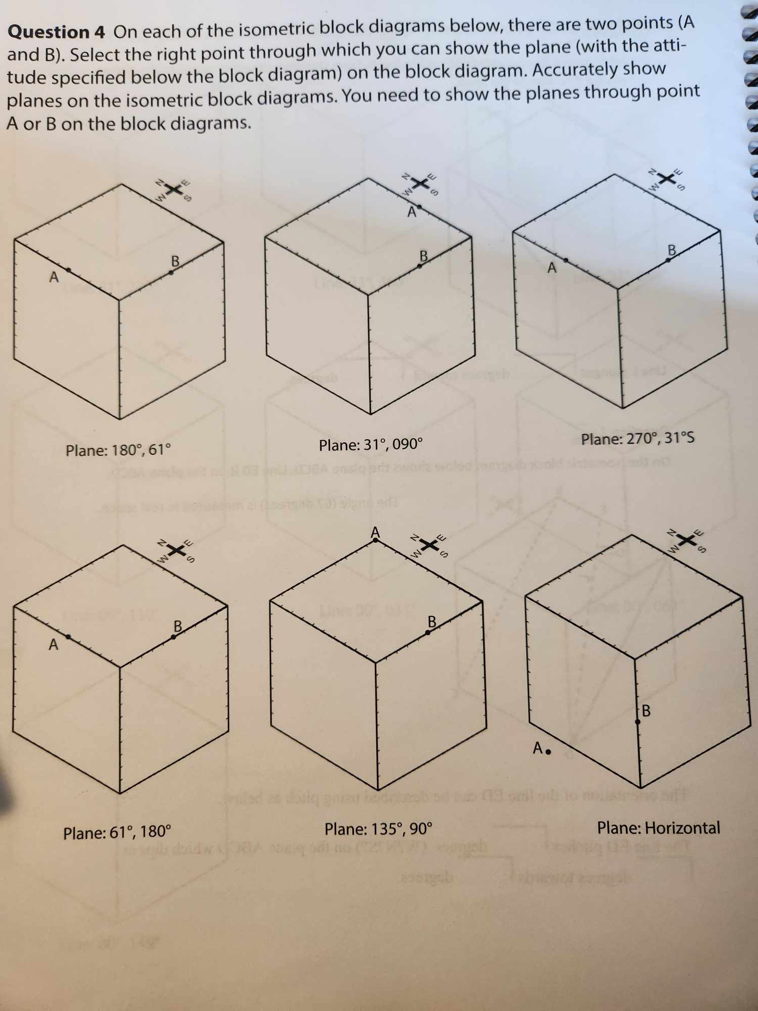 Solved Question 4 ﻿On each of the isometric block diagrams | Chegg.com