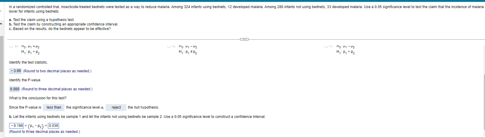 Solved In a randomized controlled trial, | Chegg.com