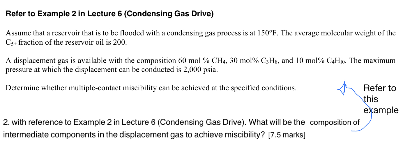 Solved Refer to Example 2 in Lecture 6 (Condensing Gas | Chegg.com