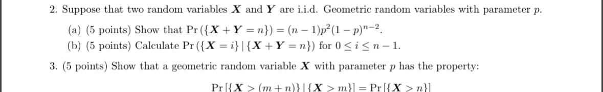 Solved 2. Suppose that two random variables X and Y are | Chegg.com