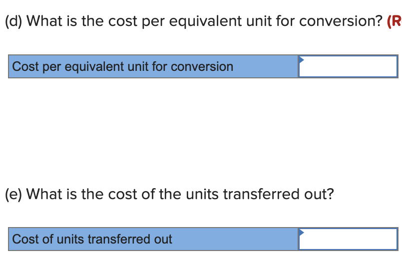 [Solved]: (a) What is the equivalent units of production