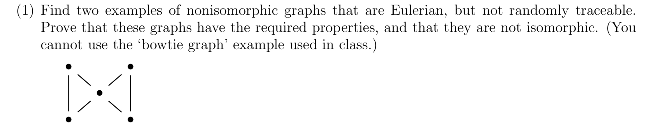 Solved (1) Find two examples of nonisomorphic graphs that | Chegg.com