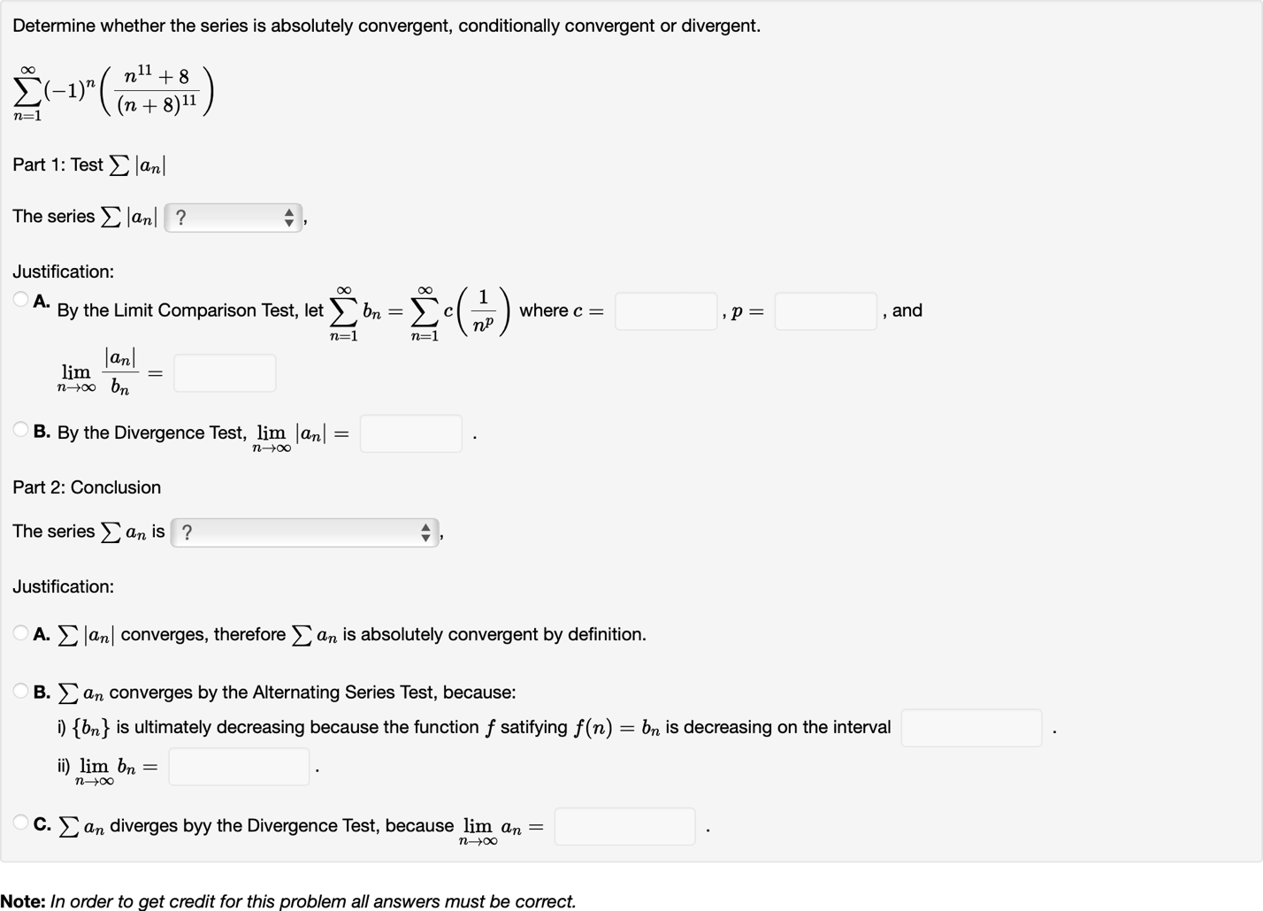 Solved Determine whether the series is absolutely | Chegg.com