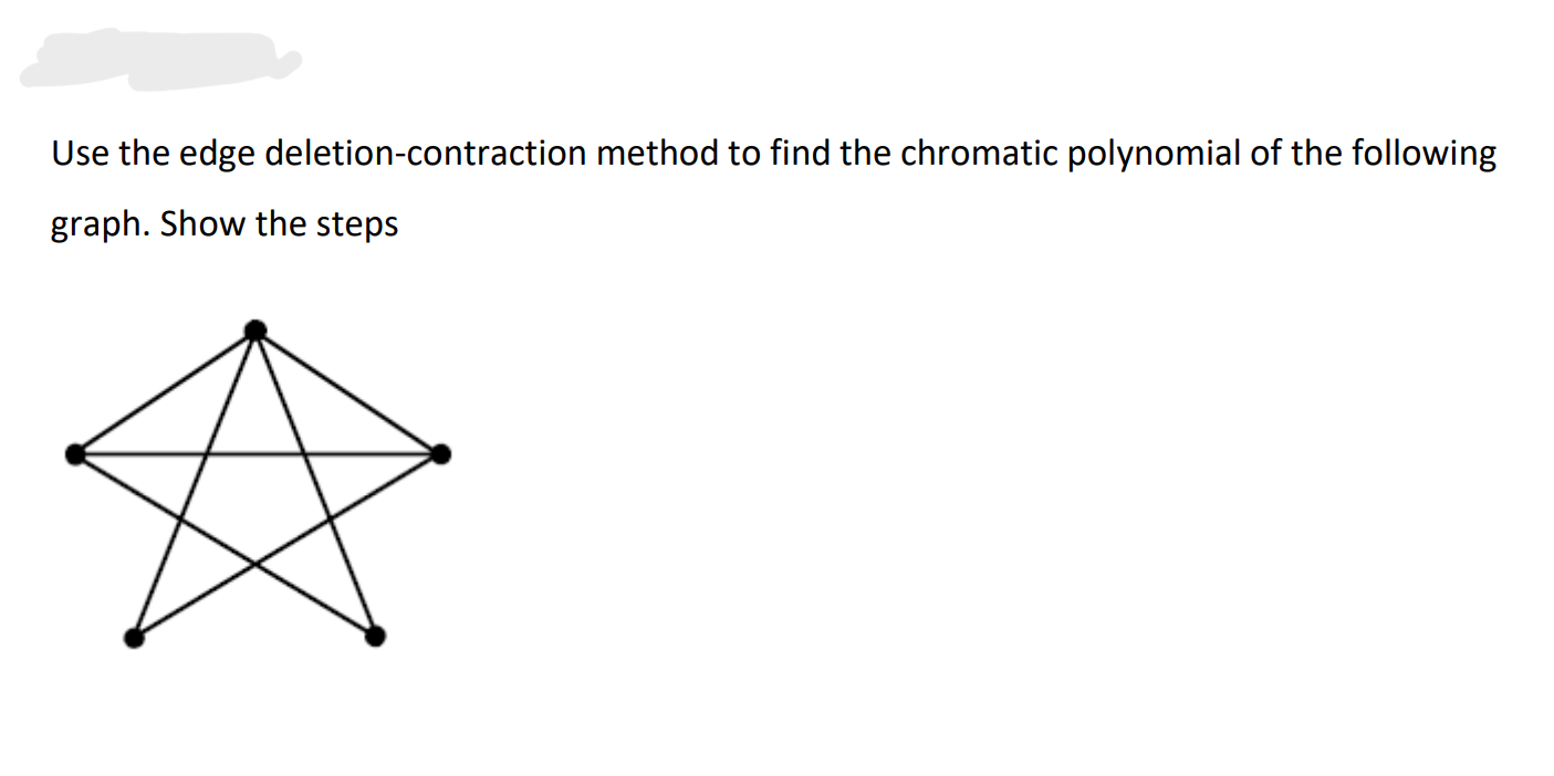 Solved Use the edge deletion-contraction method to find the | Chegg.com
