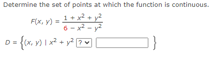 Solved Determine the set of points at which the function is | Chegg.com